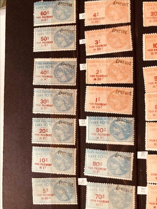 ② Frankrijk 1918 - Luxe-belastingzegels - YT timbres fiscaux ...