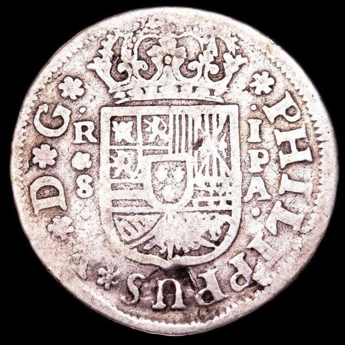 ② Spanje. Felipe V. Real Ceca de Sevilla, 1734. Ensayador P.A ...
