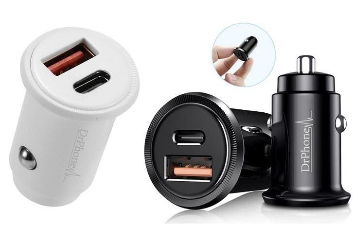 ② DrPhone Invisible Pro Autolader - 30W - USB-C met PD (power ...