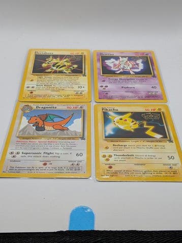 ② Pokémon - 4 Card - Pikachu, Electabuzz, Mewtwo, Dragonite WP ...