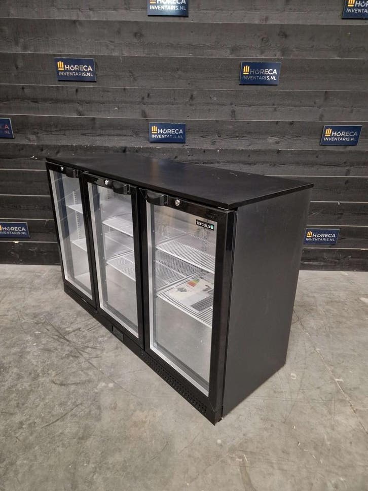 ② Koelkast | Tefcold | glasdeur | 3-deurs barkoeling | DB301H — Horeca ...