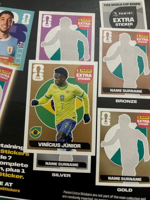 ② 2026 Panini FIFA World Cup 2026 Vinícius Júnior Dodatkowa — Stickers ...