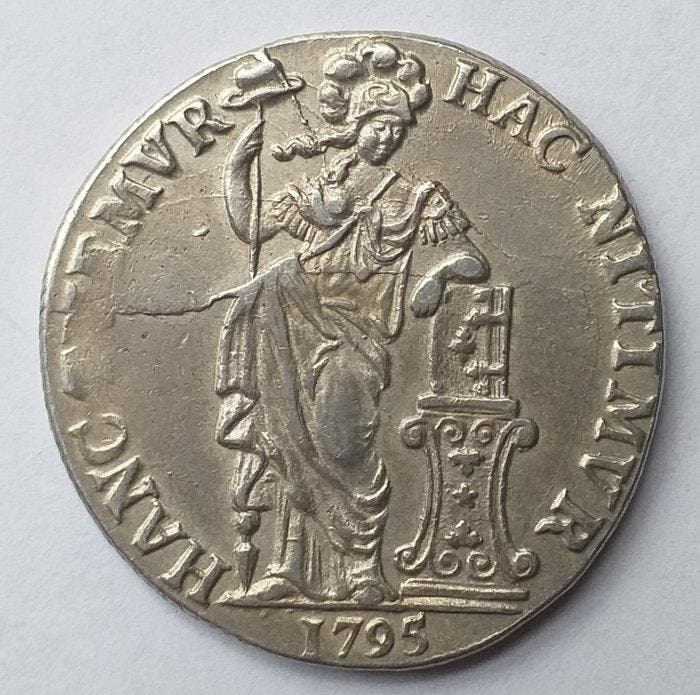 ② Bataafse Republiek, West Friesland. 3 Gulden 1795 Bataafse — Monnaies ...