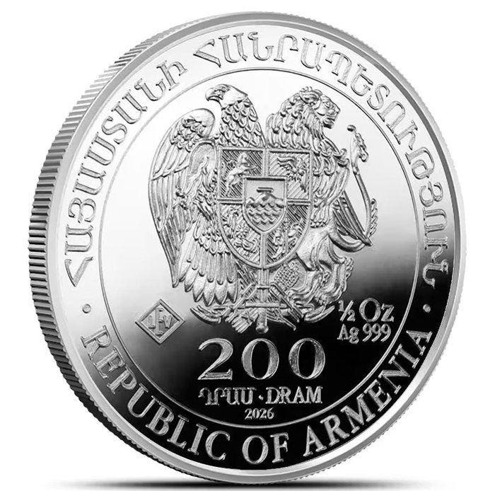 ② Armenië. 200 Dram 2026 – Noahs Ark – 1/2 oz Silver coin – — Monnaies ...