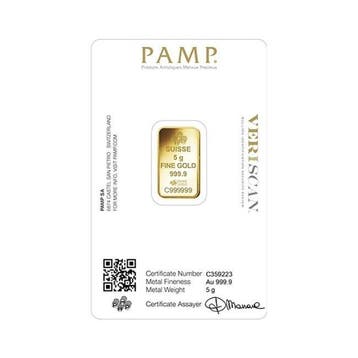 ② 5 gram - Goud .999 - 5g .9999 Fine Gold Bar PAMP Suisse Lady ...